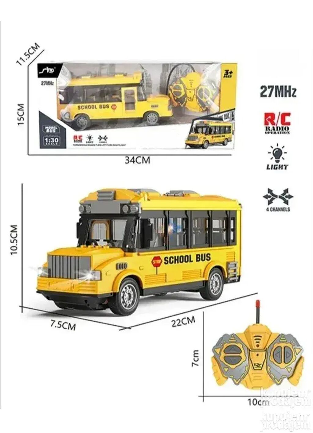 Školski autobus na daljinski Školski autobus na daljinski igračka će
