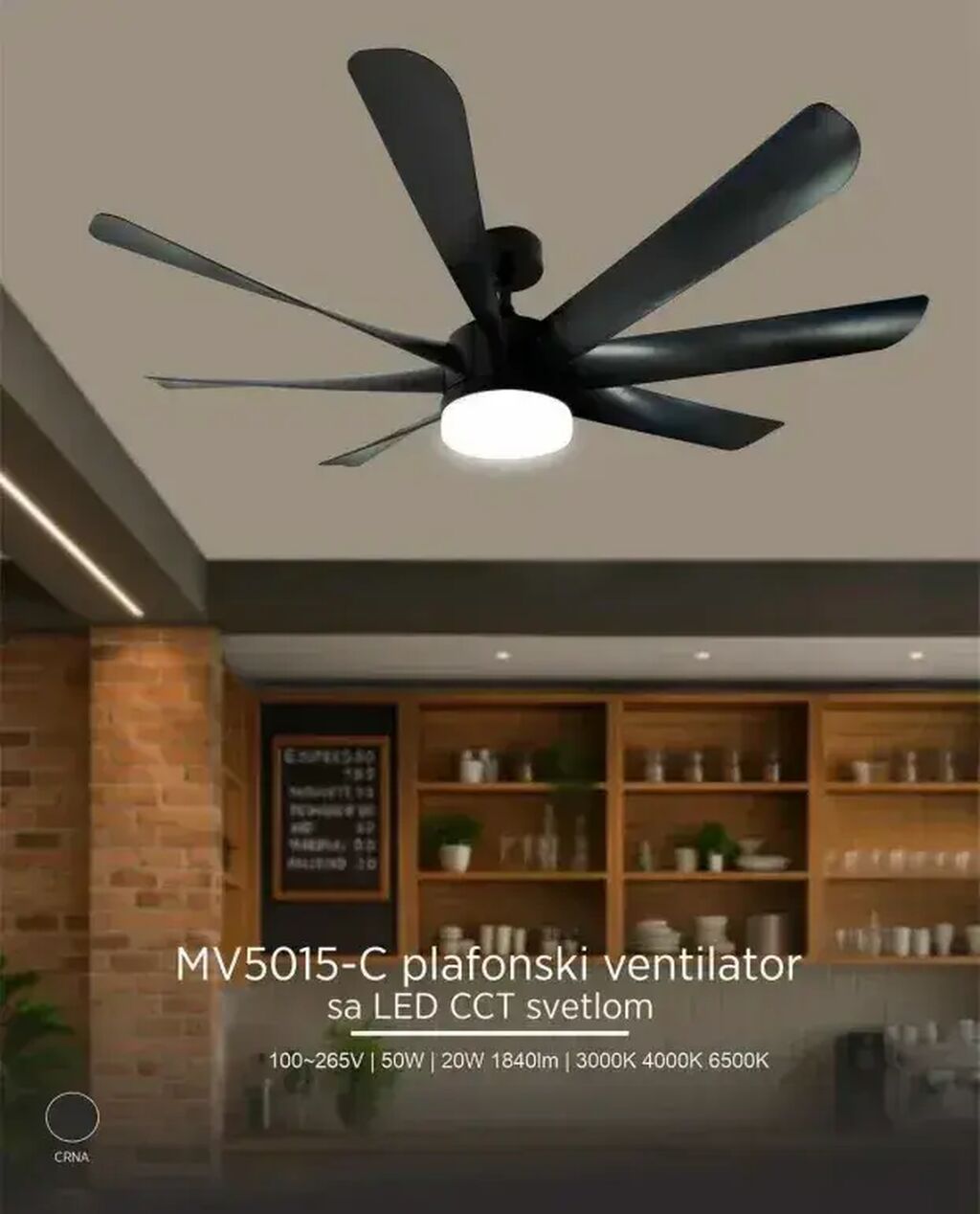Šifra artikla: 4908 Artikal: Plafonski ventilator sa LED svetlom LED