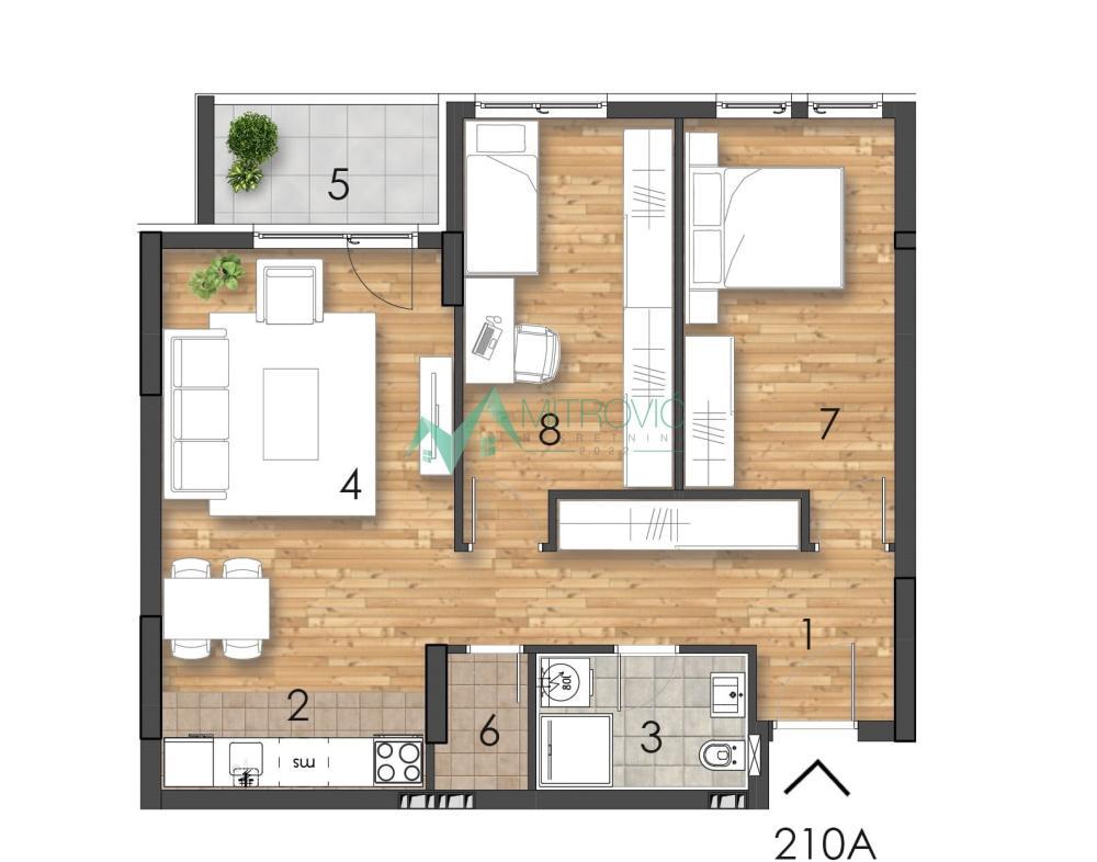 Dvoiposoban stan na prodaju, 67m2, 187.500€