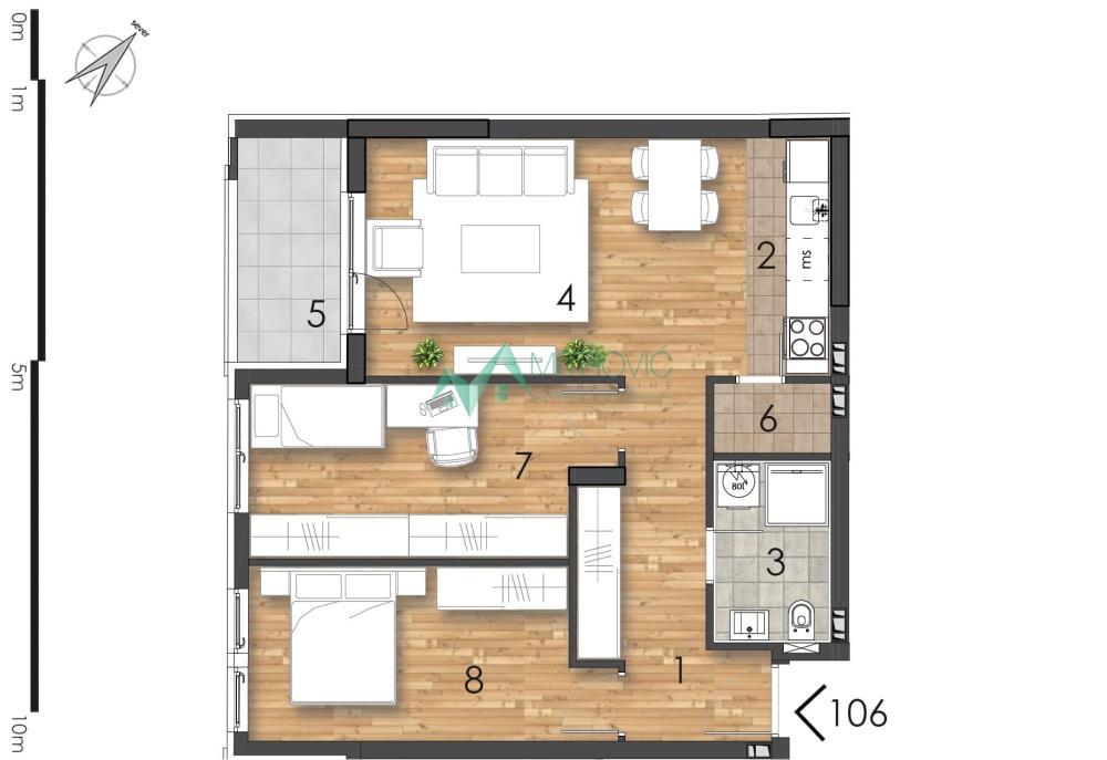 Dvoiposoban stan na prodaju, 65m2, 183.000€