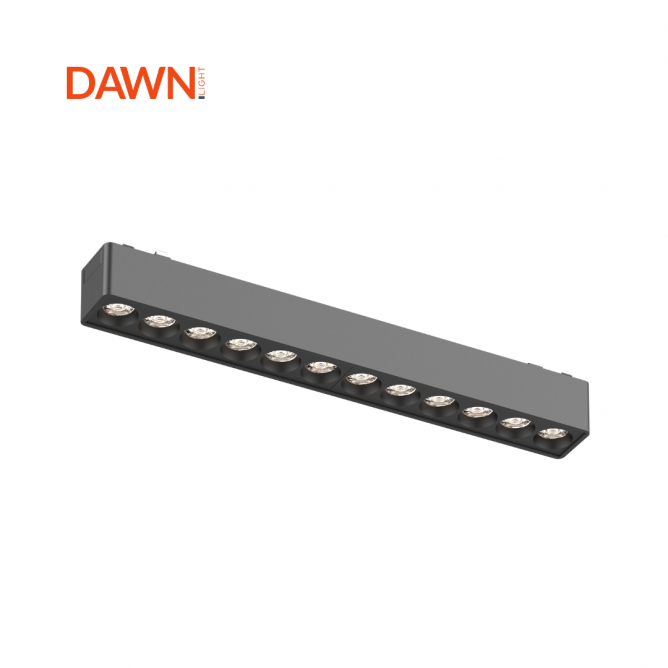 MAGNETIC SLIM SVETILJKA LED26 - 12T 12W 3000K 24° 48V DC CRNA