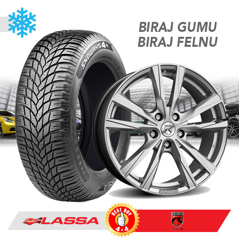 205/55 R16 SET Z LASSA + REDS K2 SIL 5/100