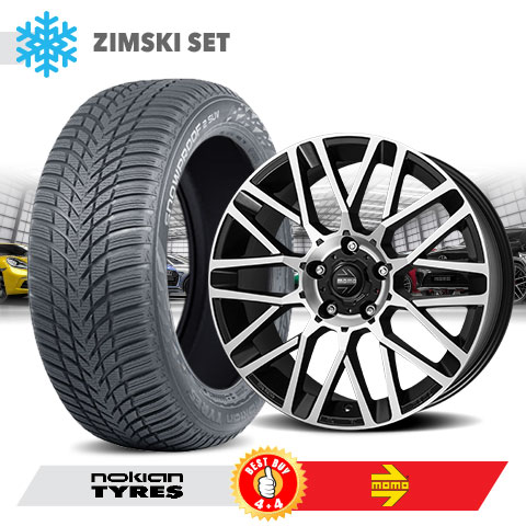 215/65 R17 SET Z NOKIAN + MOMO REV MB POL 5/108