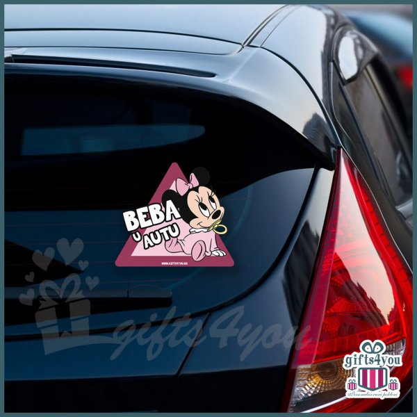 Beba u autu - Minnie mouse