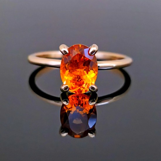 PRSTEN SA CITRINOM 1.26CT OD ŽUTOG ZLATA P01-237