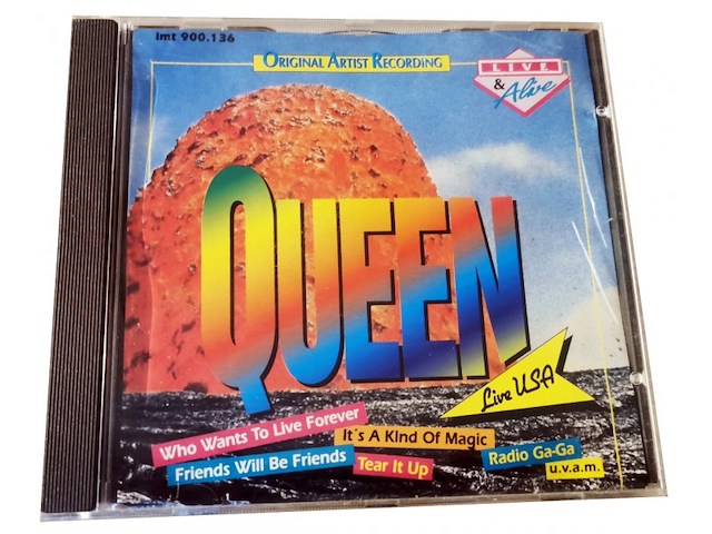 CD*: QUEEN - Live USA (1993) German bootleg, RARE, MINT