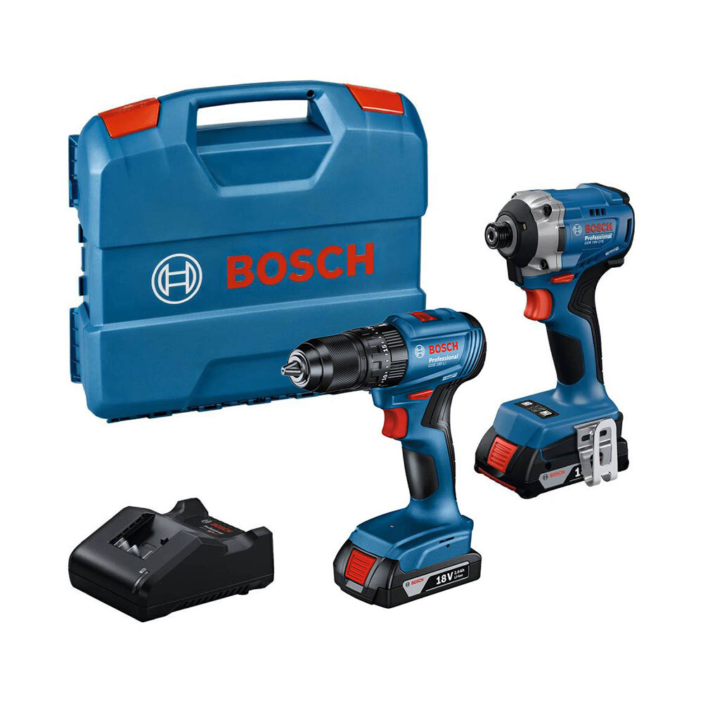 BOSCH Professional set aku alata GDX 18V-285 akumulatorski udarni odvrtač-odvrtač + GSB 185-LI akumulatorska bušilica-odvrtač (2x2.0Ah akumulator, punjač GAL 18V-20, kofer) 06019N2124ID: EK000712655