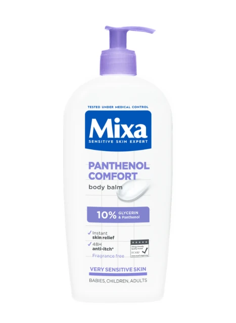Mixa Panthenol Comfort Umirujuci balzam za telo za osetljivu kozu za bebe, decu i odrasle 400ml