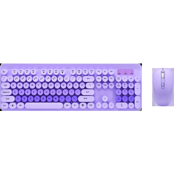 MOJA KNJIŽARA TASTATURA I MIŠ BEŽIČNI SET OP24376 ljubičasta roze