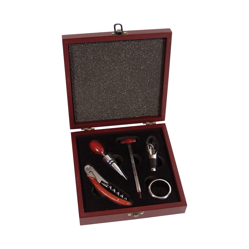 Set za vino - 5 delova u drvenoj kutiji JM031 SHA.10595