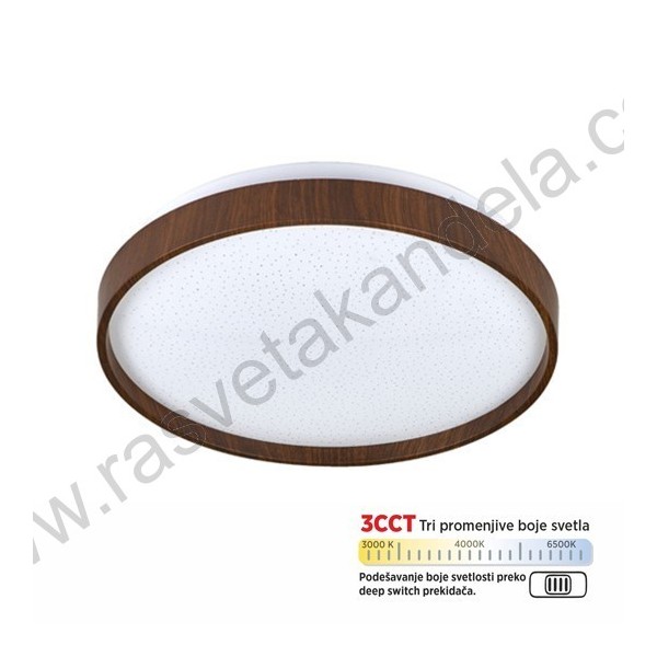 LED plafonjera Ø26cm M205540-WD 15W 3000/4000/6500K boja drveta
