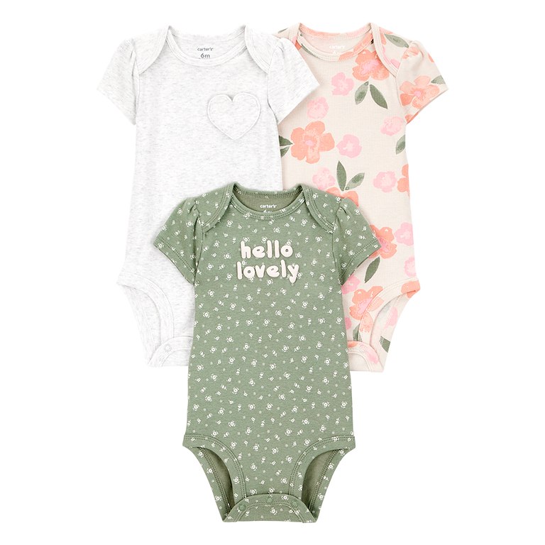 Carter's bodi za bebe devojčice - set od 3 kom. BZ251T166310