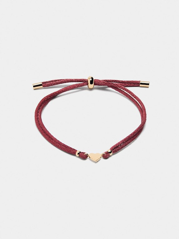 ADJUSTABLE BRACELET WITH HEART CHARM