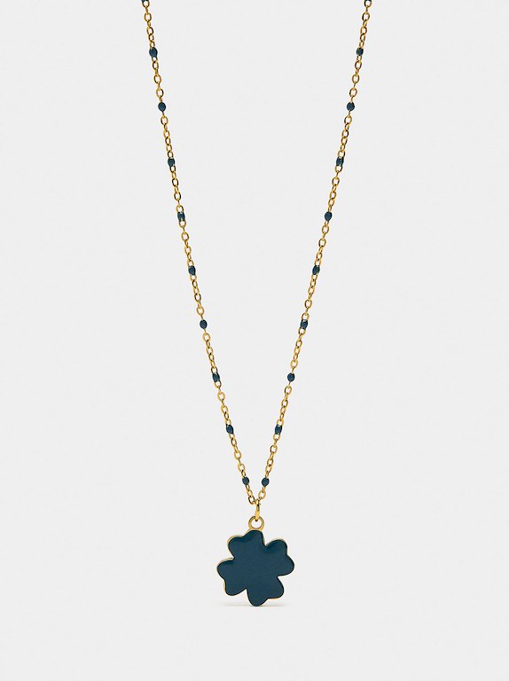 LONG NECKLACE WITH ENAMEL - STAINLESS STEEL
