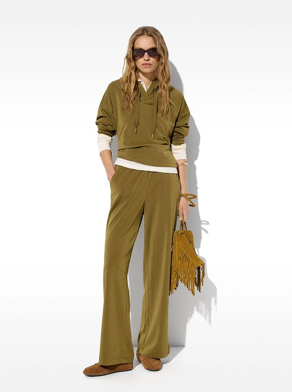 LOOSE-FITTING TROUSERS WITH ELASTIC WAISTBAND SOFT TOUCH