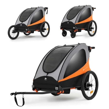 Kinderkraft prikolica za bicikl 3u1 nava sunny ( KSNAVA00ORA0000 )