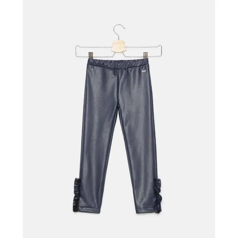 BLUKIDS HELANKE LEGGINGS FAKE LEATHER MOONLIGHT BLUE