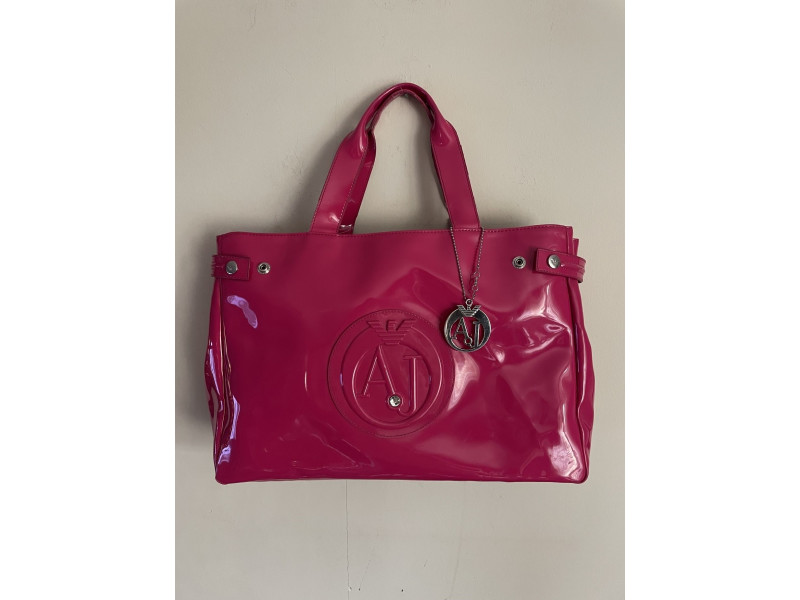 ARMANI JEANS roze lak torba