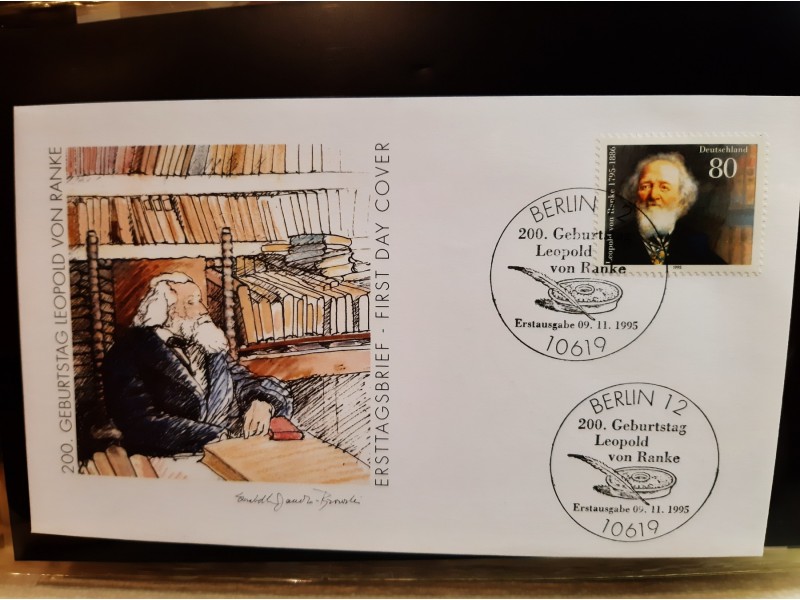 KOVERTA PRVI DAN POZNAT LIČNOST NAUKA LEOPOLD VON RANKE