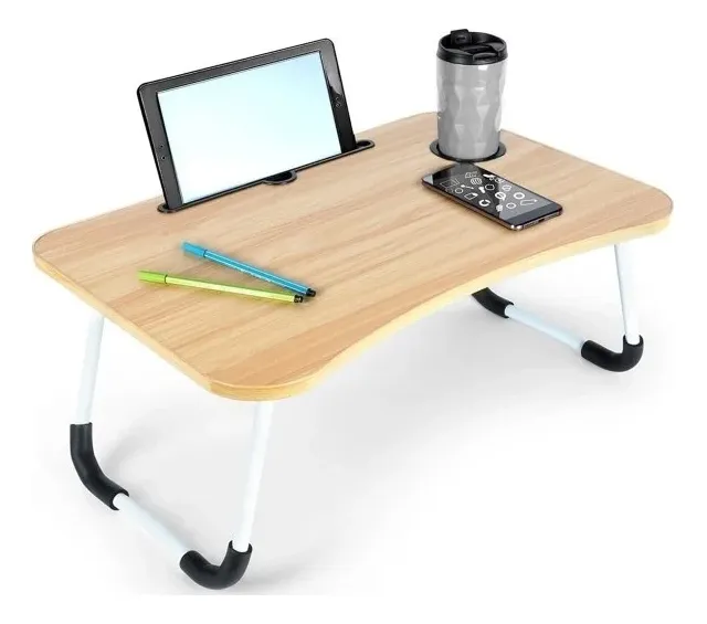 Vilde 568018 - Sklopivi stalak za laptop - Boja drveta 61,5 x 40 x 26cm"
