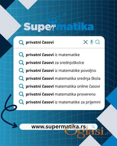Matematika za srednjoškolce – Redovna nastava i pripreme za prijemne ispite