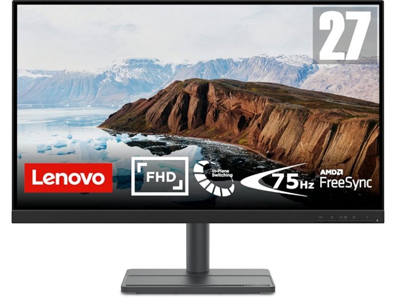 LENOVO L27E-30 (RAVEN BLACK) FHD IPS, 75HZ, EDGELESS, FREESYNC (66BEKAC2EU)