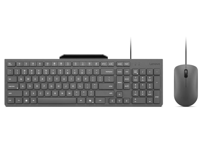 LENOVO 310, USB ŽIČNI SET TASTATURA I MIŠ, US RASPORED, SIVI (GX31R09795)