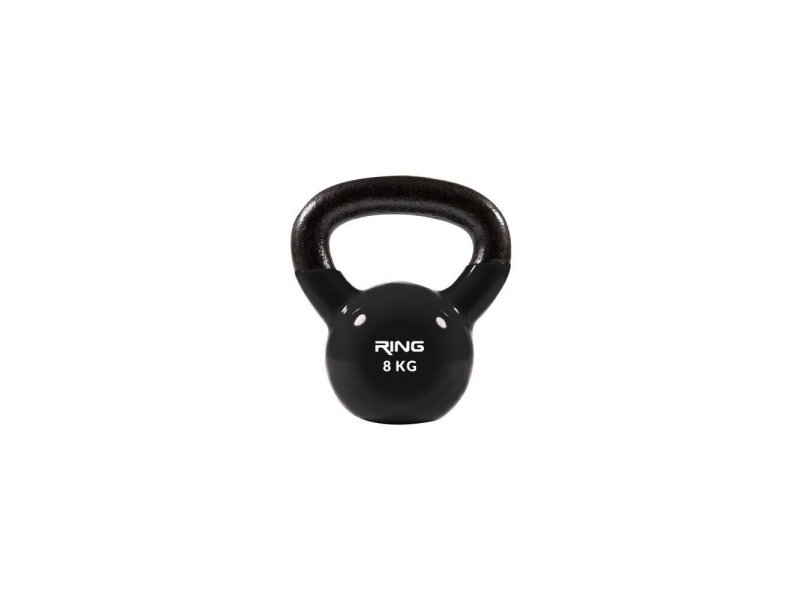 RING RING KETTLEBELL METAL VINYL 8KG CRNI RX DB2174-8 BLACK