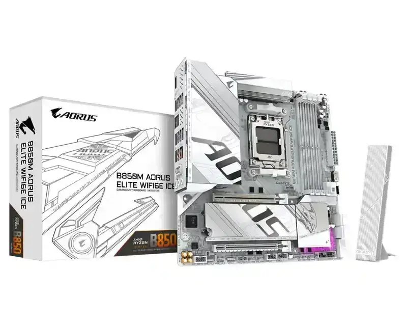 Matična ploča AM5 Gigabyte B850M Aorus Elite WIFI 6 Ice DDR5 DP/MI/M.2