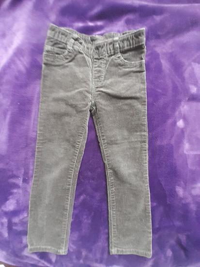 H&M tamno sive somotske pantalone, 104-110