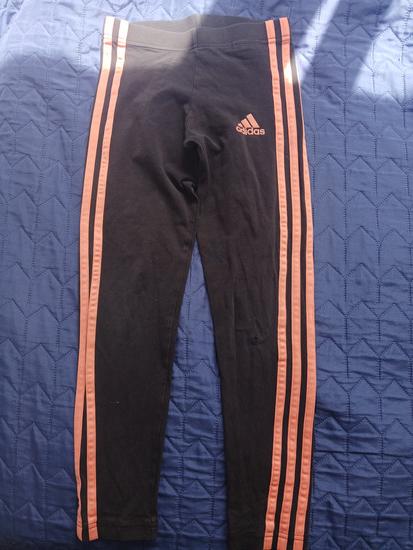 Adidas crno-narandzaste helanke, 122-128