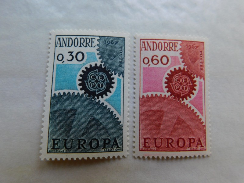 ANDORRE EUROPA 1967 KOMPLET ČISTA SERIJA