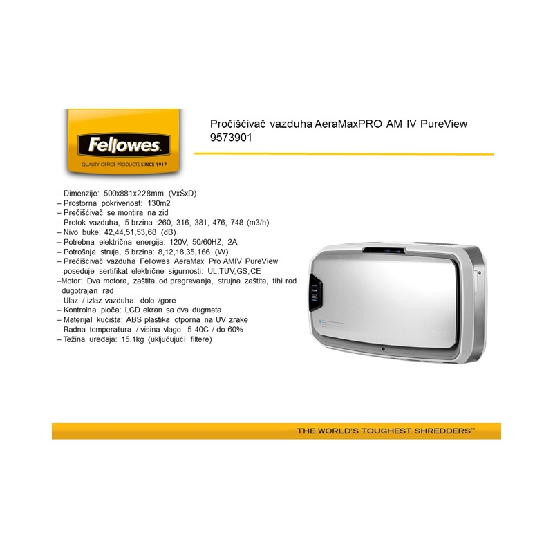Pročišćivač Vazduha AeraMaxPRO AM IV PureViev Fellowes 9573901