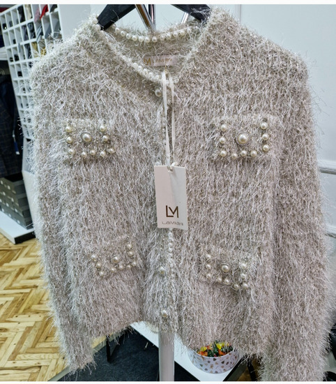 Dzemper kardigan sa biserima