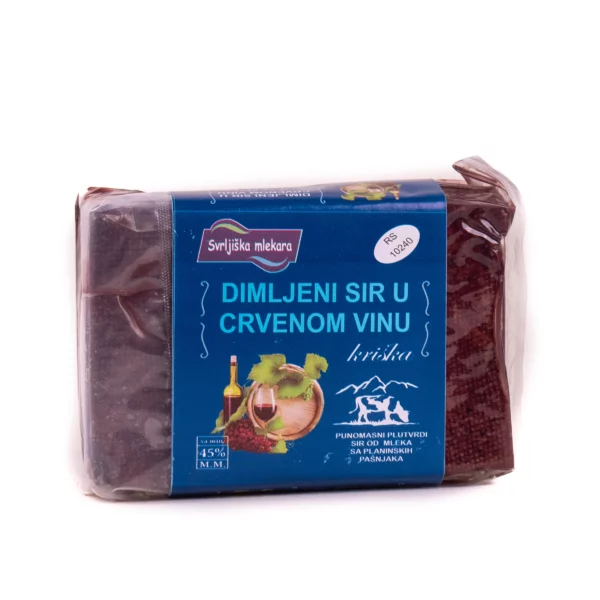Dimljeni sir u crvenom vinu 250g Svrljiška mlekara