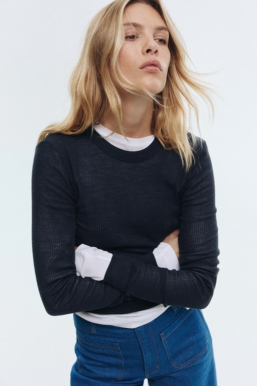 BLUZA OD REBRASTO PLETENE VUNE