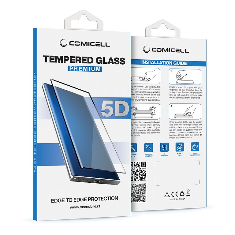 Staklena folija glass 5D CURVED Full GLUE za iPhone 16 Pro Max (6.9) crna (MS)