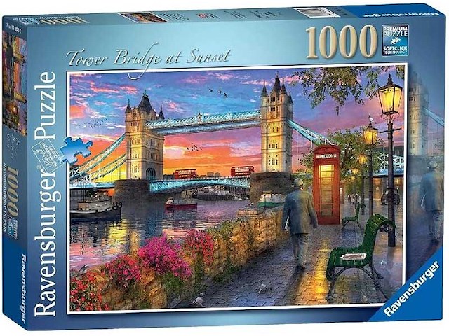 Puzzle slagalica 1000 delova Tauer Bridž u suton Ravensburger 12000041