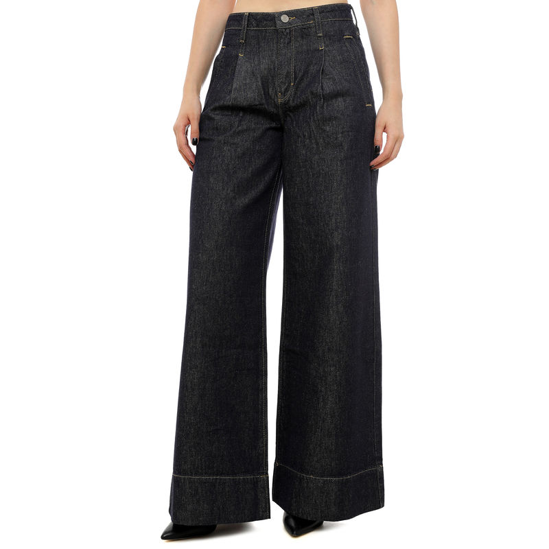 Ženske farmerke Karl Lagerfeld Fashion wide leg denim