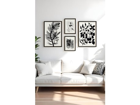 WALLXPERT Dekorativna slika iz 4 dela Huhu446 S