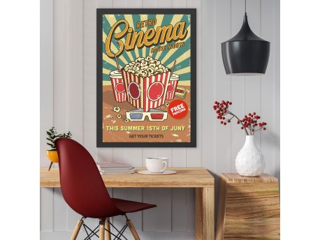WALLXPERT Dekorativna slika Retro Cinema 6 (40 x 55)