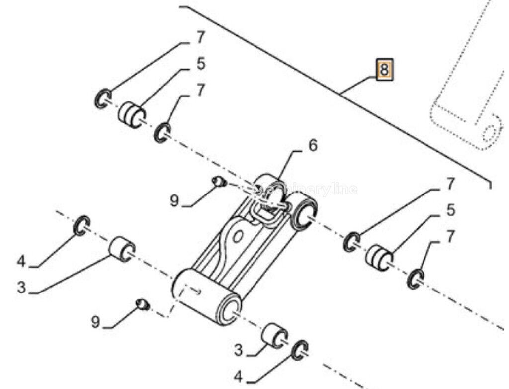 Case KNV16980 za Case CX130B CX130C CX130CSTD CX130C-8 CX130D CX130DLC CX145DSR CX145DSRLC bagera