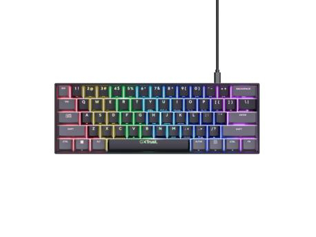 Tastatura TRUST GXT867 ACIRA 60% MINI/mehanicka/Gaming/ US/crna