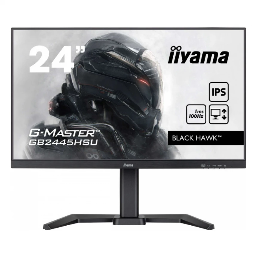 Monitor 23.8" Iiyama GB2445HSU-B2 IPS 1920x1080/100Hz/1ms/HDMI/DP/USB/pivot/zvuč