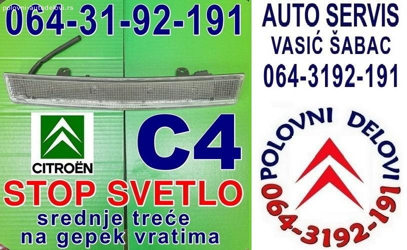 Citroen C4 STOP SVETLO srednje treće na gepek vratima