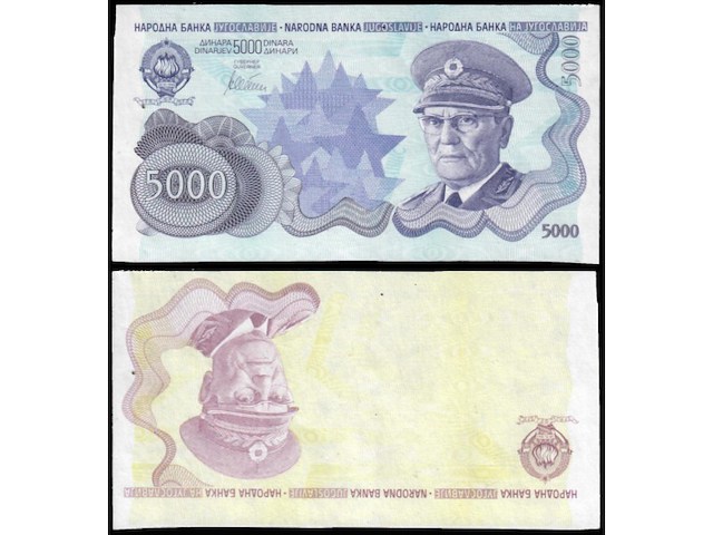 TITO 5000 DINARA NEIZDATA - PROBA