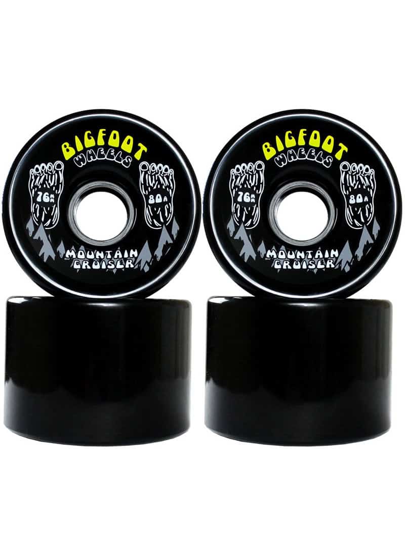 Bigfoot Mountain Cruiser Longboard Wheels Black 76mm 80a