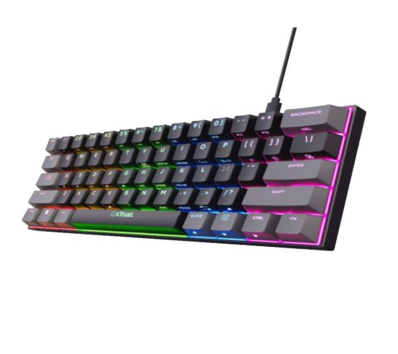 Trust - Tastatura TRUST GXT867 ACIRA 60% MINI/mehanicka/Gaming/ US/crna