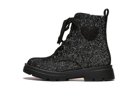 CH252531PEW - Crne glitter dečije čizme