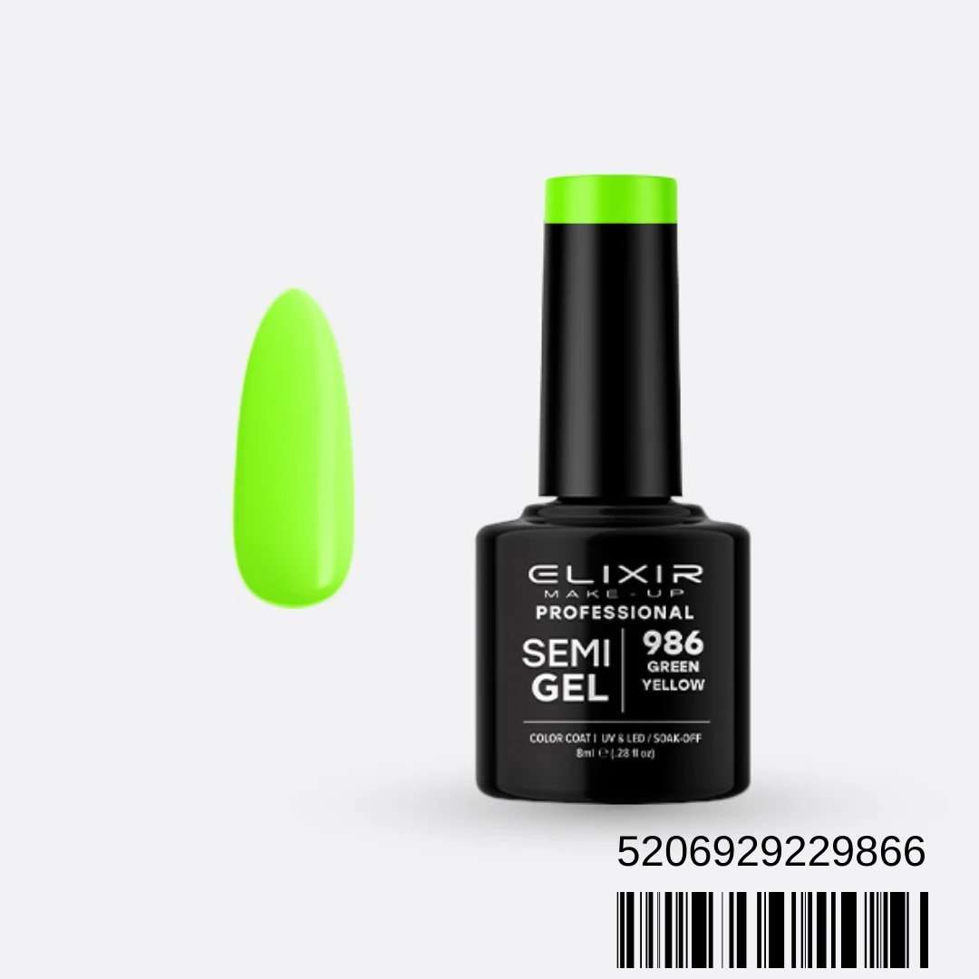 ELIXIR SEMI GEL LAK U BOJI 8ML 986 GREEN YELLOW